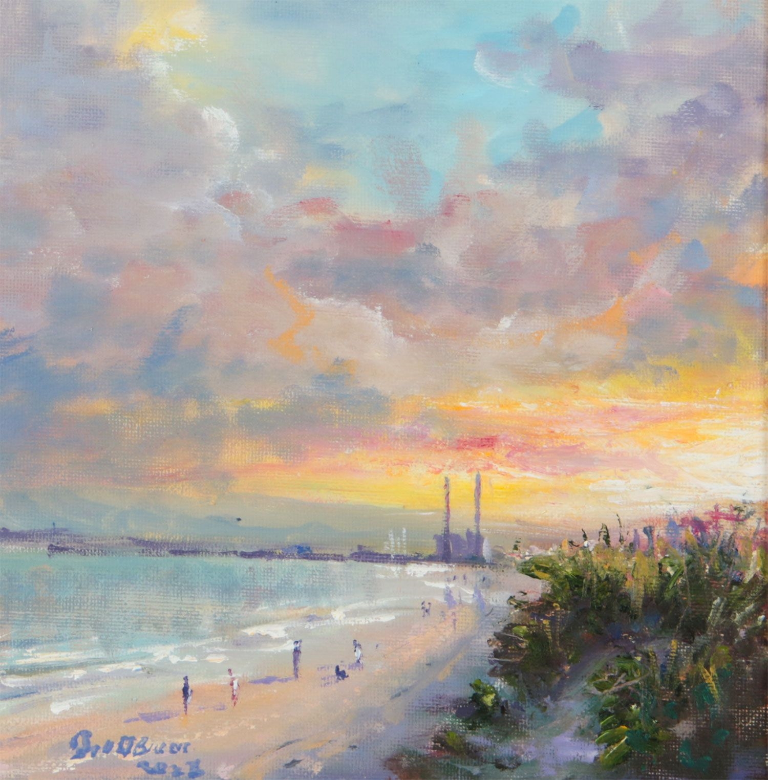 Bill O'Brien | 'SUNSET AT DOLLYMOUNT SAND DUNES, DUBLIN' | MutualArt