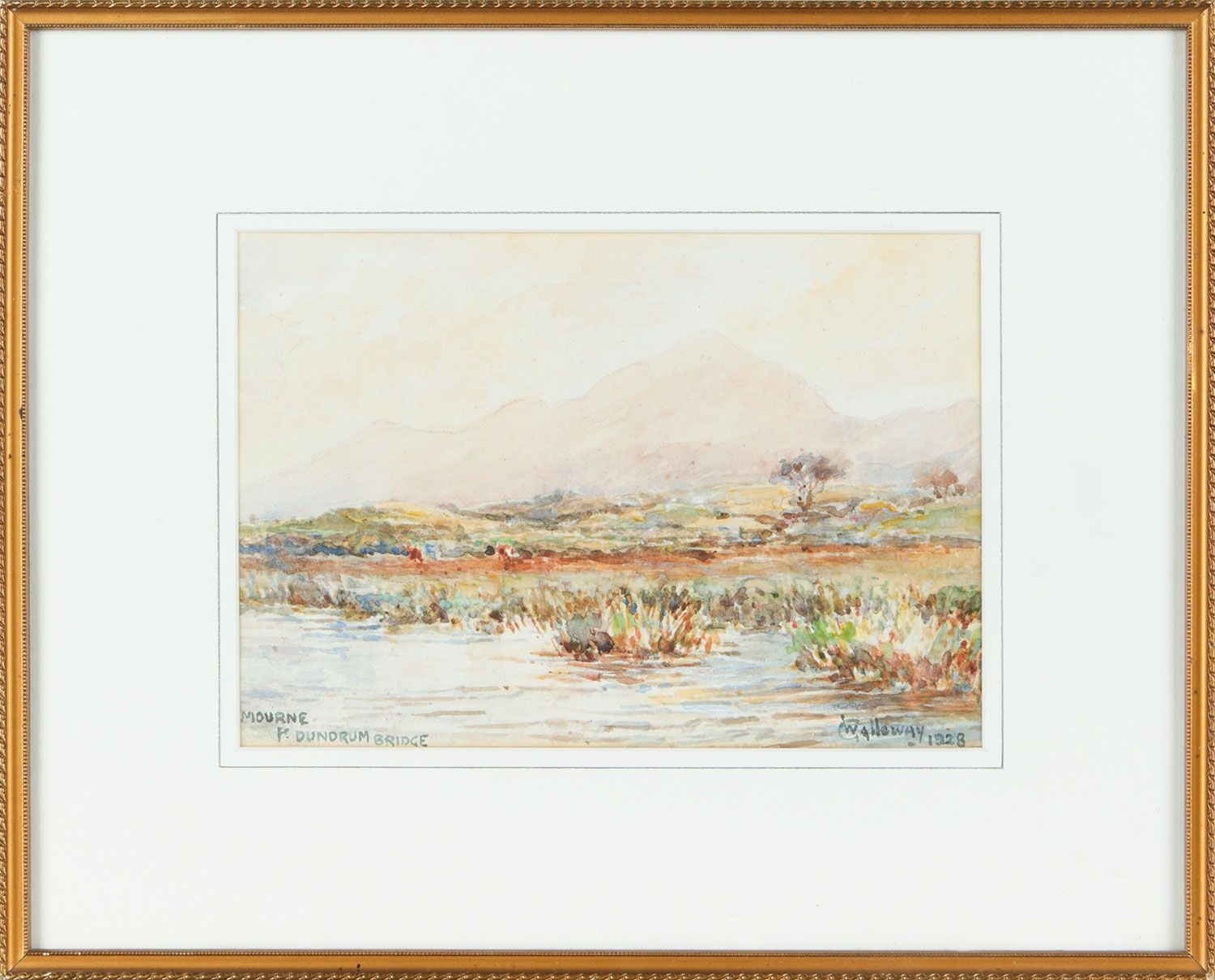 William Galloway | THE MOURNES FROM DUNDRUM BRIDGE (1928) | MutualArt