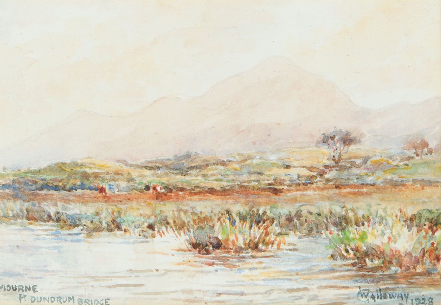William Galloway | THE MOURNES FROM DUNDRUM BRIDGE (1928) | MutualArt