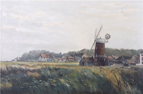 Arthur Pank | Landscape with Windmill | MutualArt