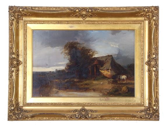 Henry Bright | A windmill in an extensive landscape | MutualArt
