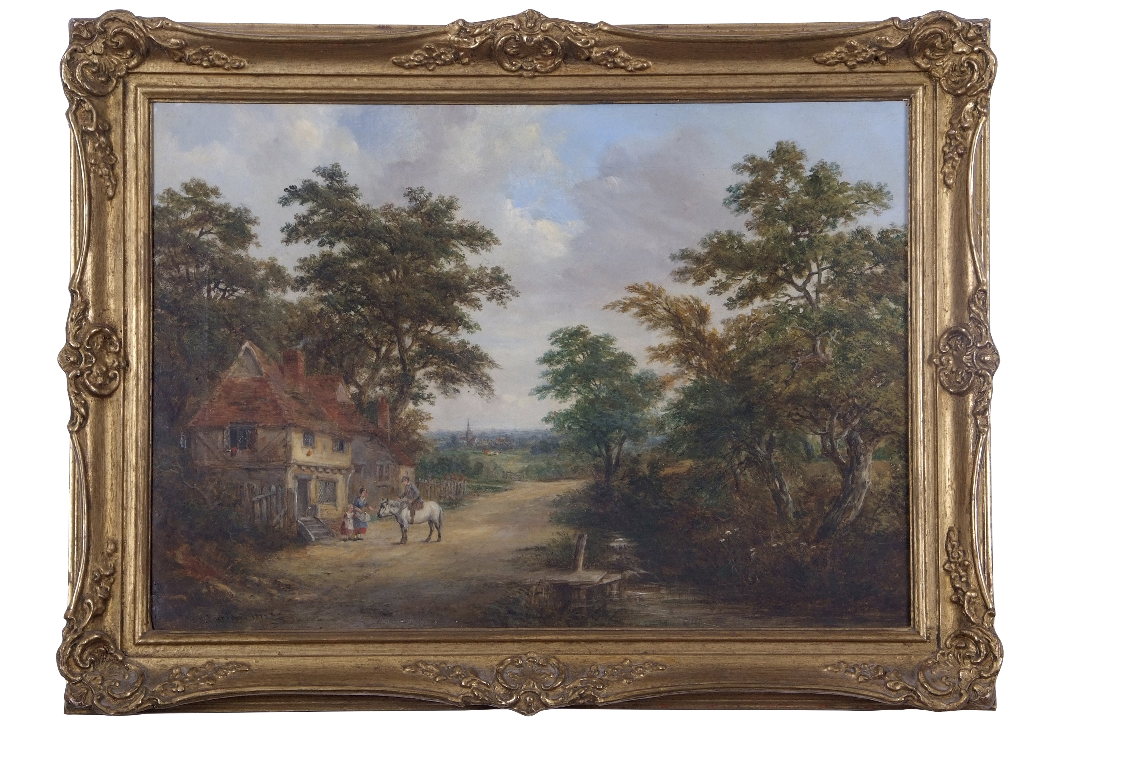 Robert Burrows | Cottages at Dedham Essex (1873) | MutualArt