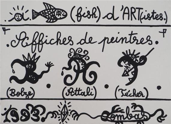 Robert Combas | Robert COMBAS - A-Fish d'ART(tiste (1993) | MutualArt