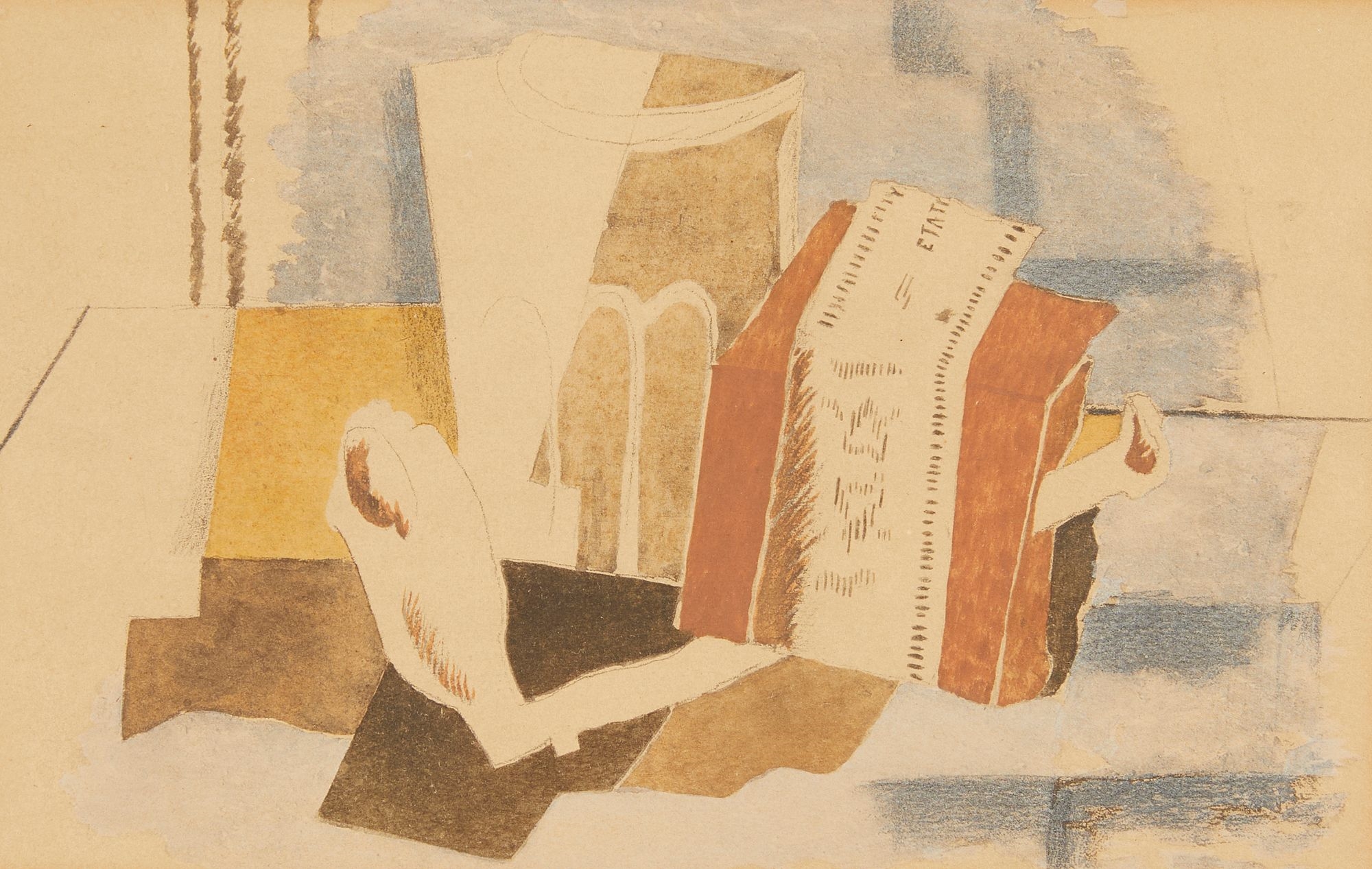 Georges Braque | Verre et plat de fruits (1920) | MutualArt