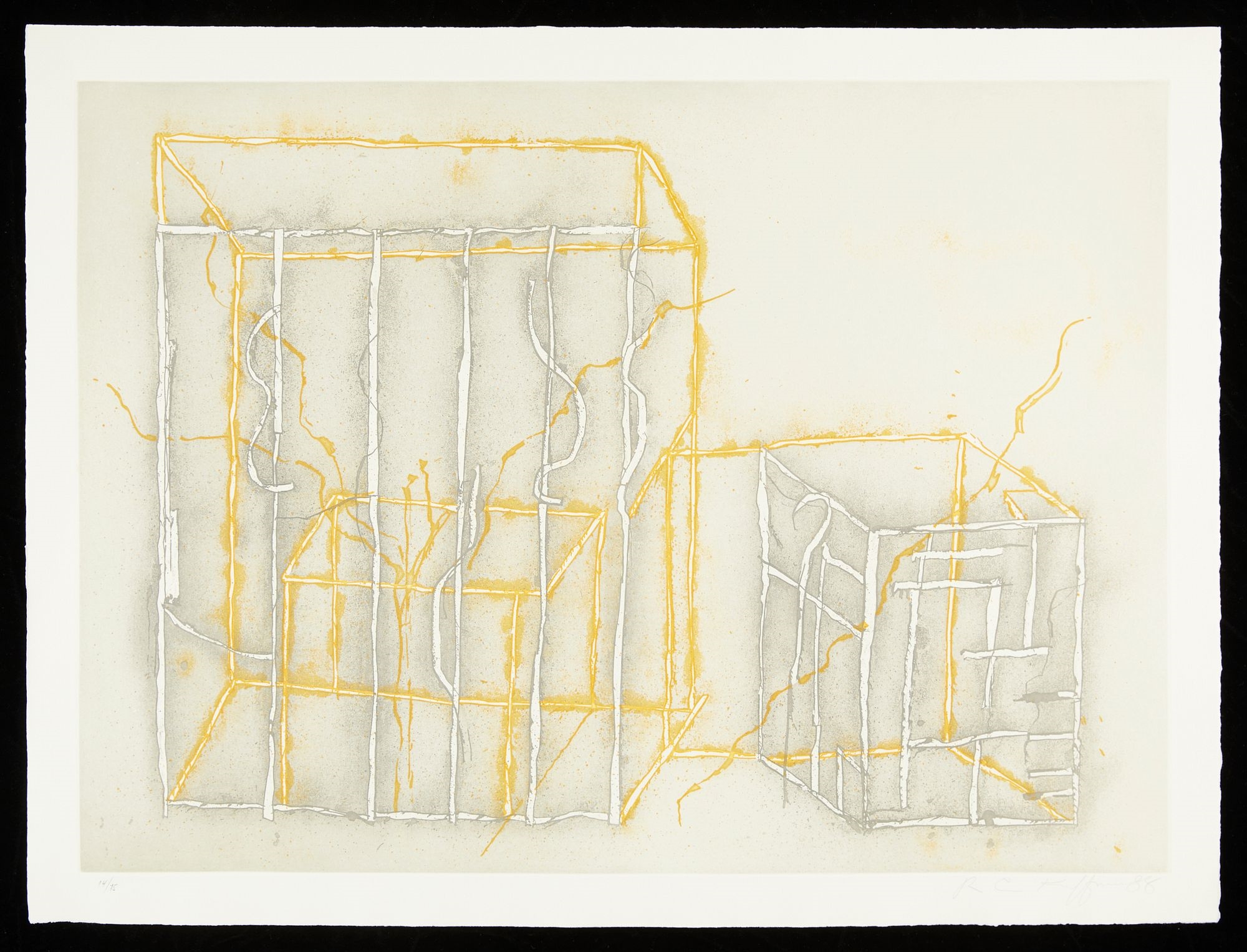 Craig Kauffman | Craig Kauffman Abstract Cube Etching (1988 - 1989 ...