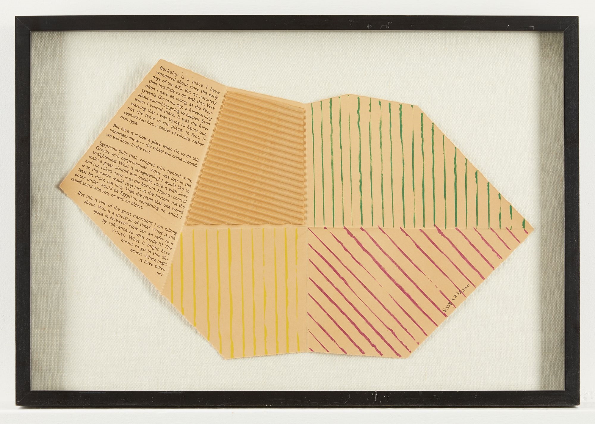 Richard Tuttle | E 1 (1981) | MutualArt