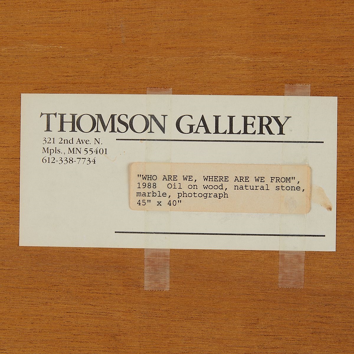 Thomas Rose | Thomas Rose 3D Landscape Mixed Media (1988) | MutualArt