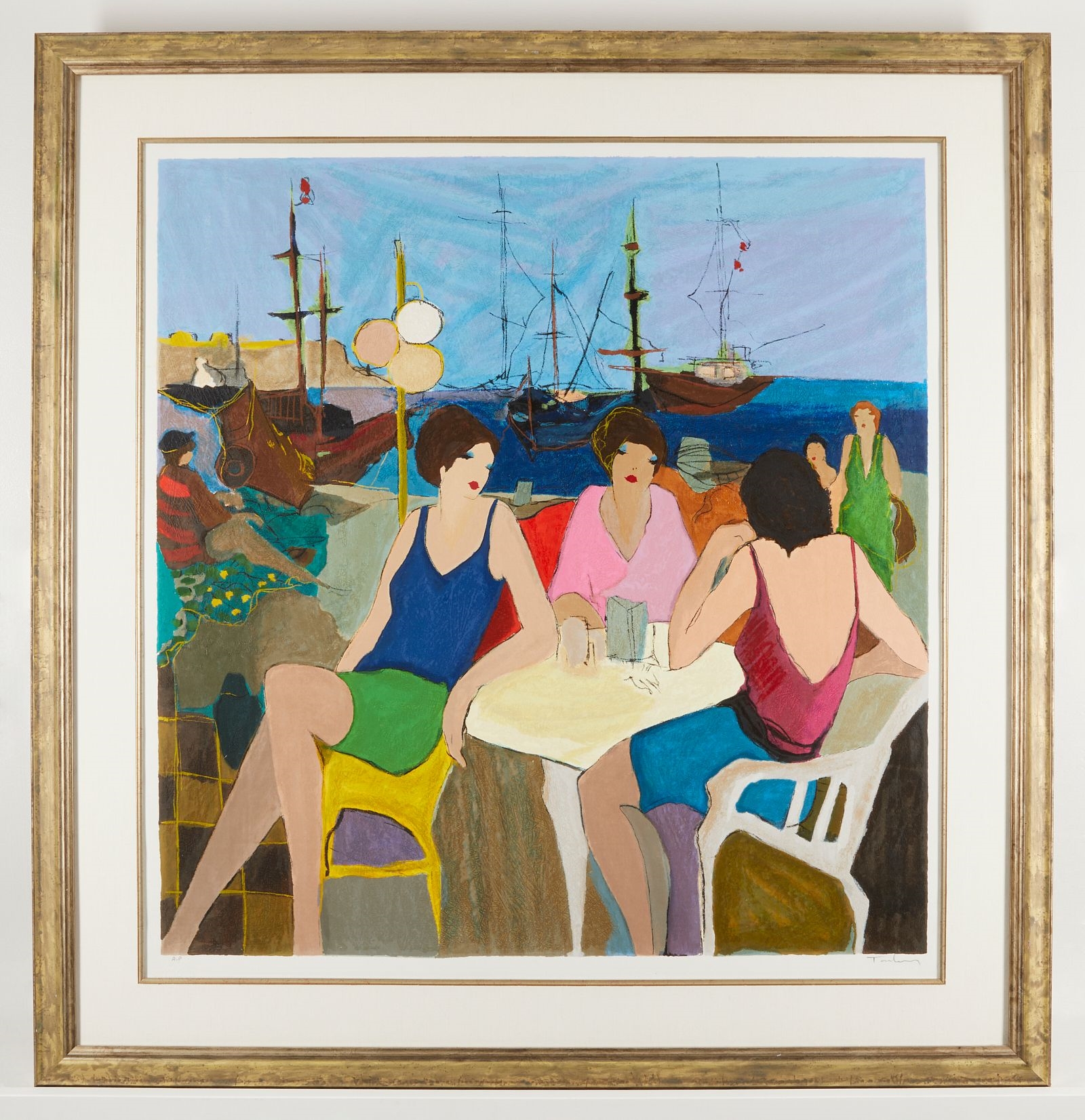 Itzchak Tarkay | Itzchak Tarkay Old Jaffa Port Serigraph | MutualArt