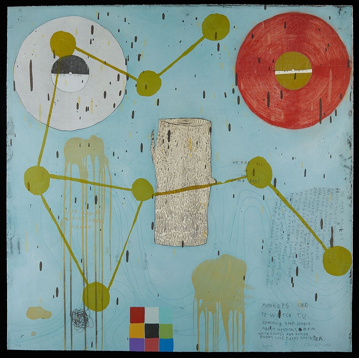 Squeak Carnwath | Squeak Carnwath Same Boat Mixed Media 2006 (2006 ...