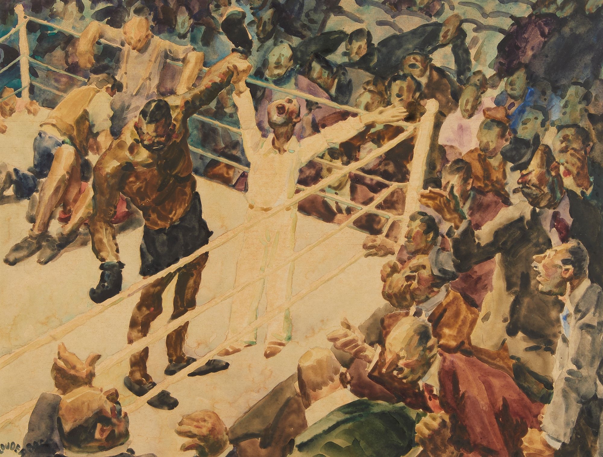 Walt Louderback | Third Avenue, Lower East Side (1922) | MutualArt