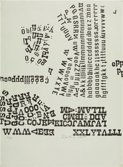 Ian Hamilton Finlay | Concrete Poetry Style Print 1967 - Signed (1967 ...