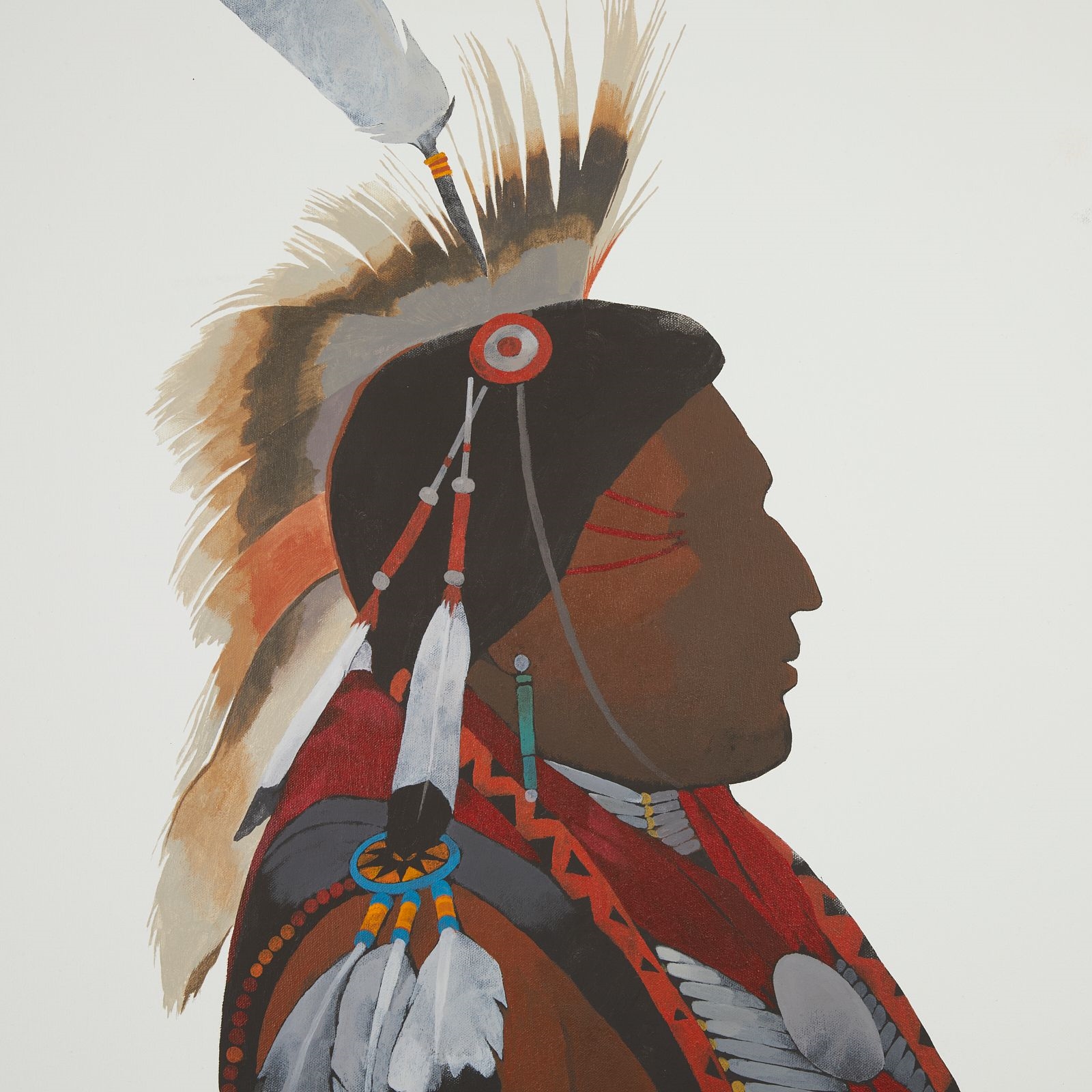 Louis DeMayo | Lrg Louis De Mayo Native American Painting | MutualArt