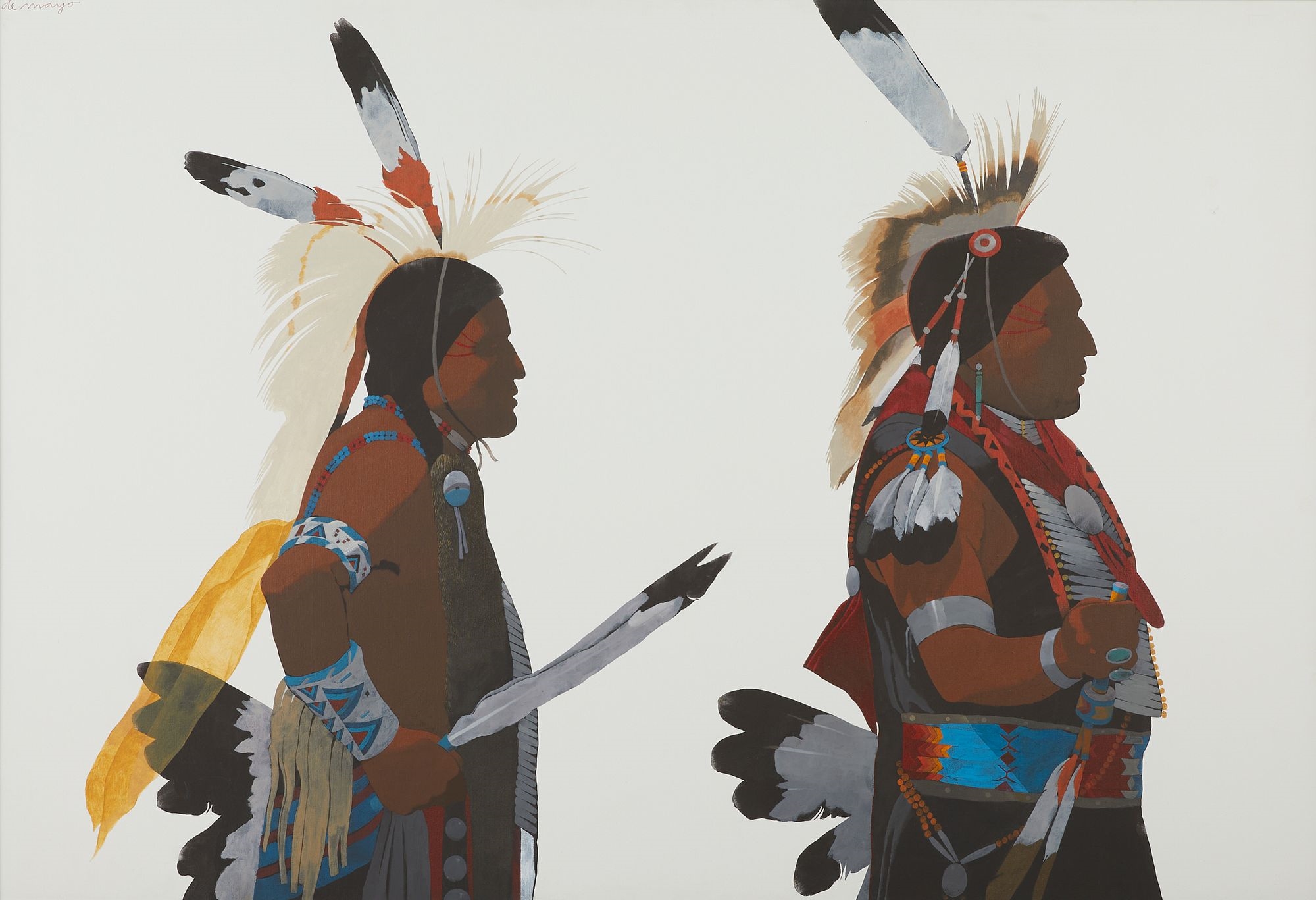 Louis DeMayo | Lrg Louis De Mayo Native American Painting | MutualArt