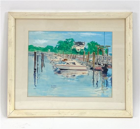 Gary Calabro | GREENWICH HARBOR WATERCOLOR SIGNED, DATED (1993) | MutualArt
