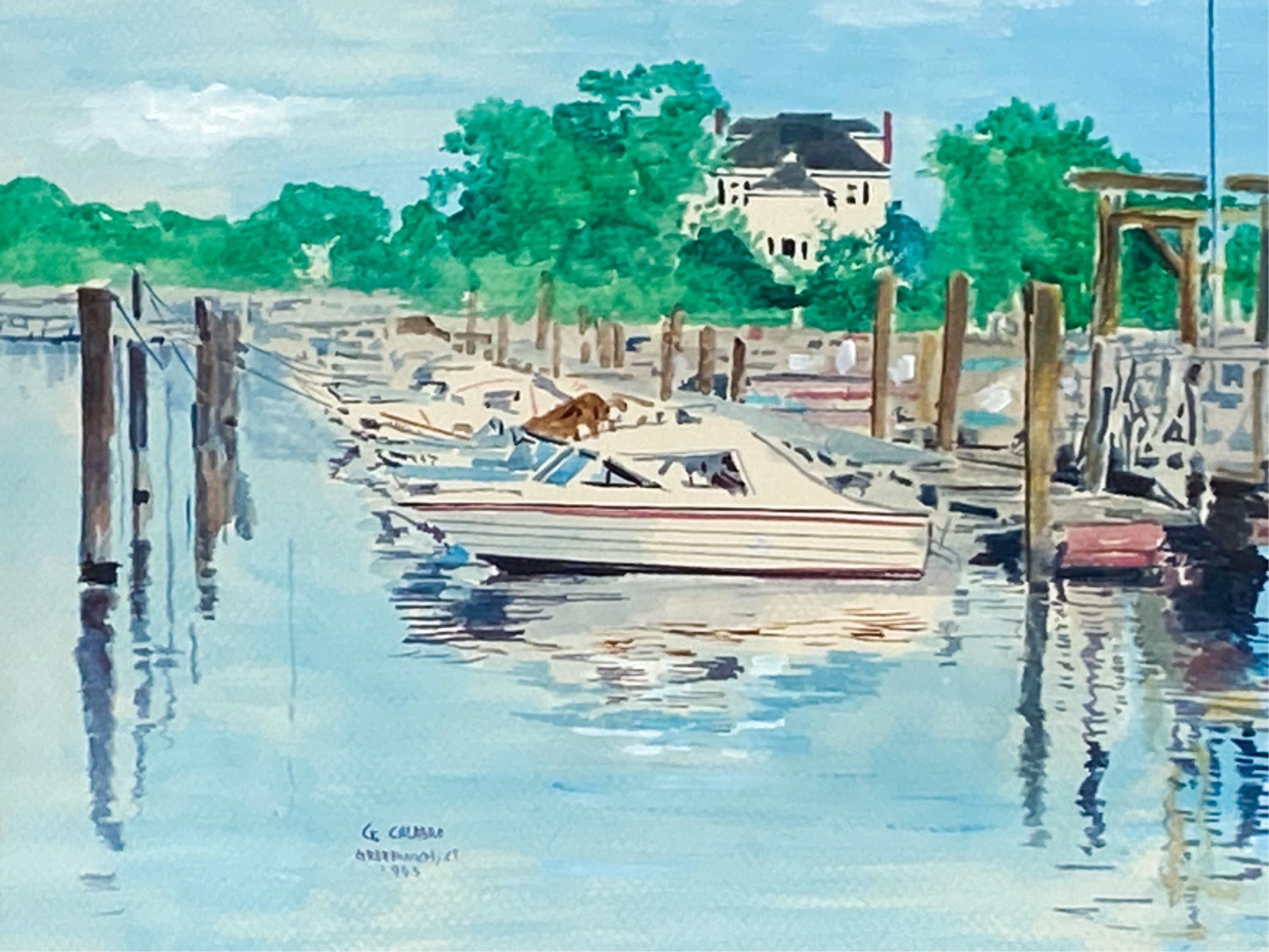 Gary Calabro | GREENWICH HARBOR WATERCOLOR SIGNED, DATED (1993) | MutualArt