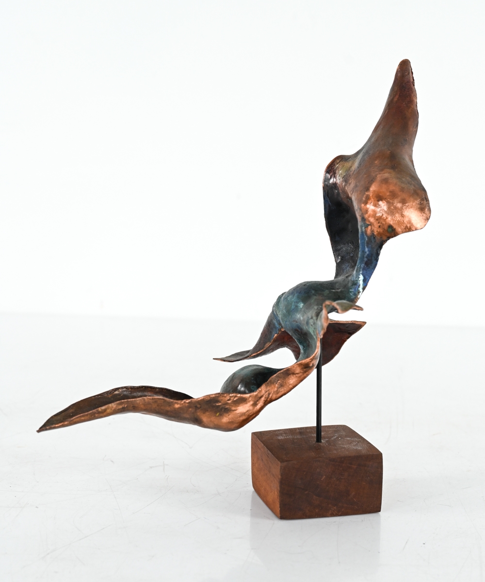 David Burt | DAVID BURT PATINATED COPPER BIRD SCULPTURE | MutualArt