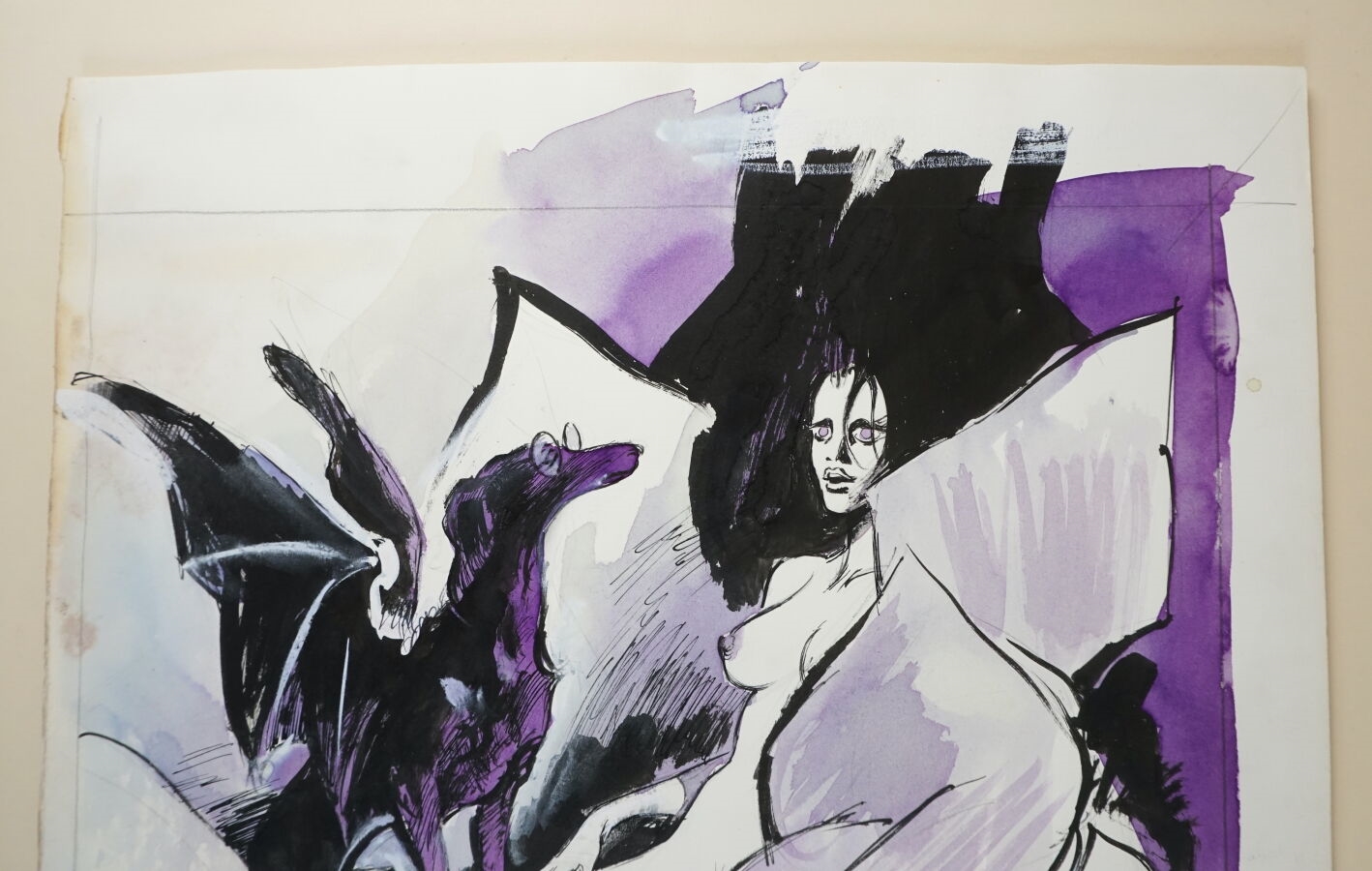 Jean-Claude Forest | Femme et chien ailé (1962) | MutualArt