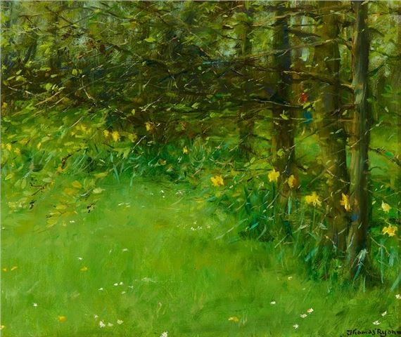 Thomas Ryan | DAFFODILS UNDER TREES, 1983 (1983) | MutualArt