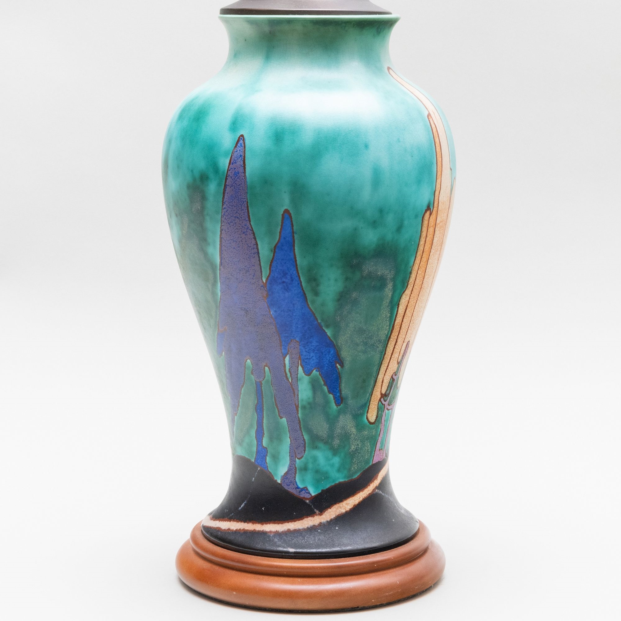 Clarice Cliff | Clarice Cliff Bizarre Pottery Vase Mounted as a Lamp ...