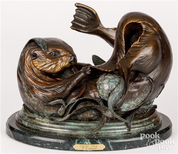 Carole Danyluk | Carole Danyluk, bronze of an otter (1996) | MutualArt