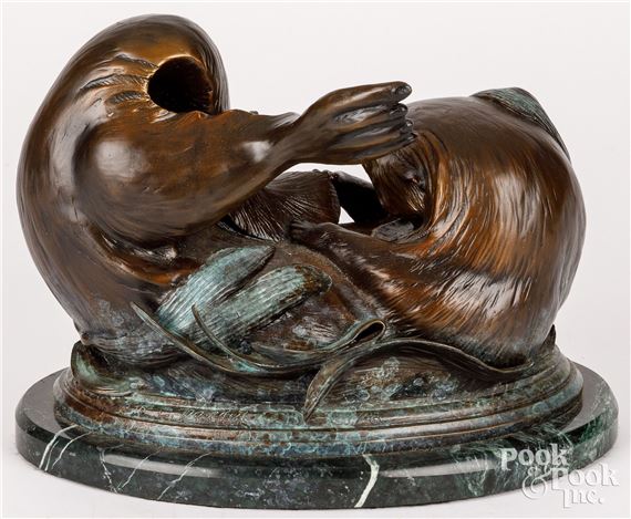 Carole Danyluk | Carole Danyluk, bronze of an otter (1996) | MutualArt