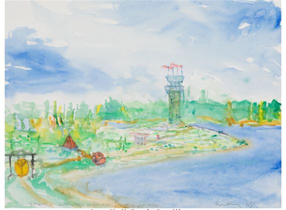 William T. Wiley | Sketch for Indianapolis Tower Site (1998) | MutualArt