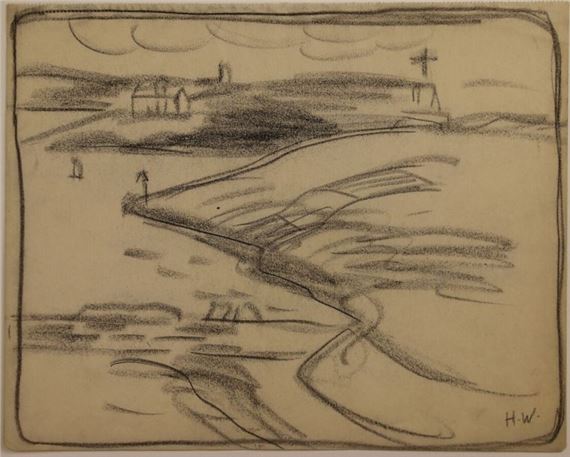 Henri de Waroquier | Henry DE WAROQUIER (1881-1970) Breton landscape ...