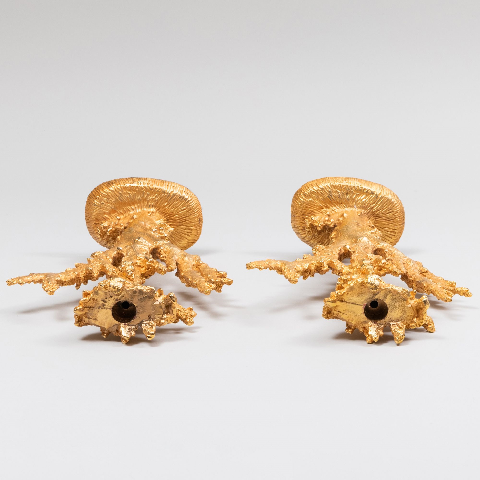 Stephane Galerneau | Pair of Galerneau Gilt-Metal Coral Form ...