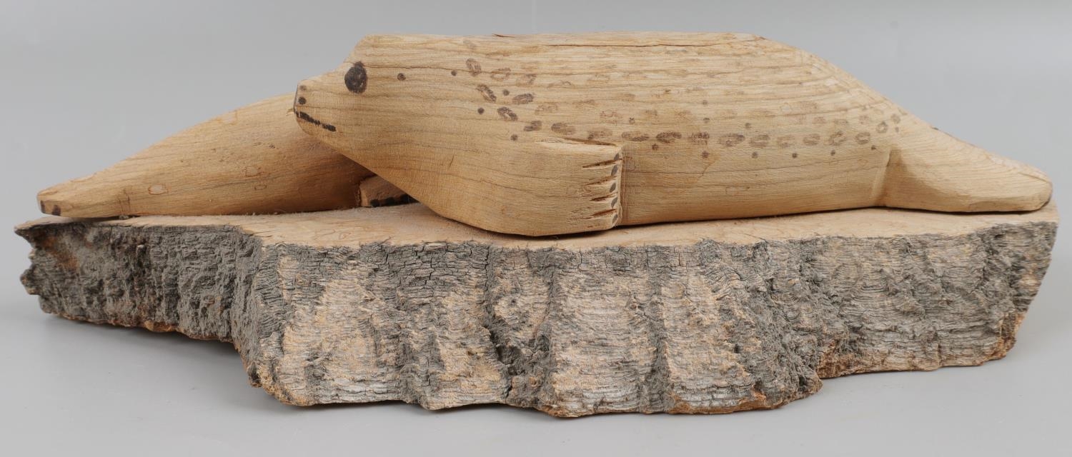 Samuel G. Dimmick | ALASKAN CARVED DRIFTWOOD SEAL FIGURES BY DIMMICK ...