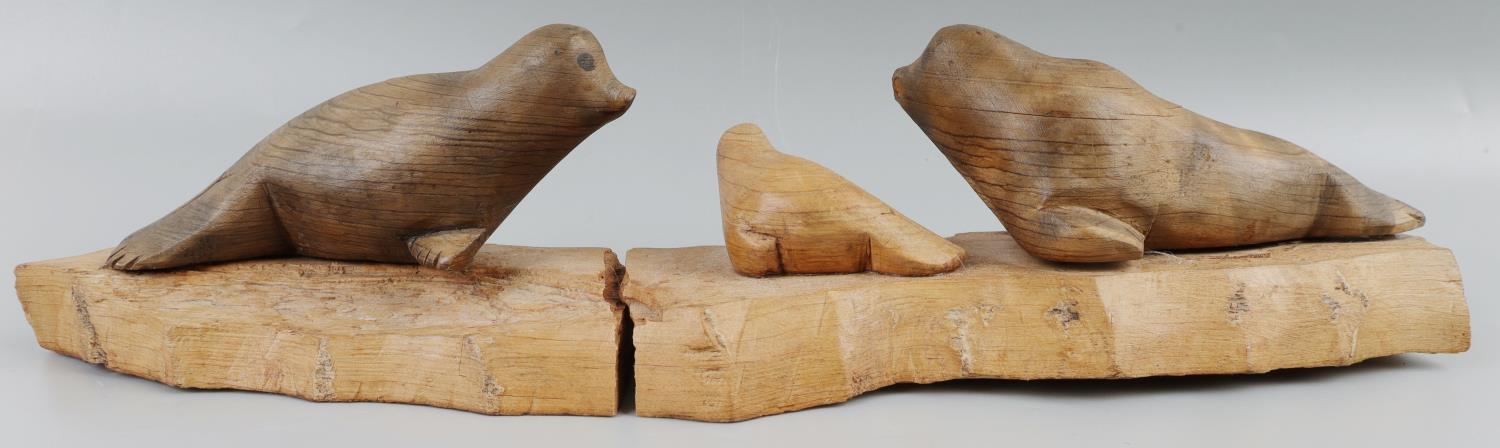 Samuel G. Dimmick | ALASKAN CARVED DRIFTWOOD SEAL FIGURES BY DIMMICK ...