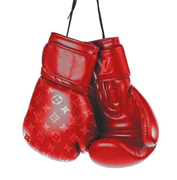 Charly Rocks | Fighting Louis Vuitton Red boxing gloves Print on ...