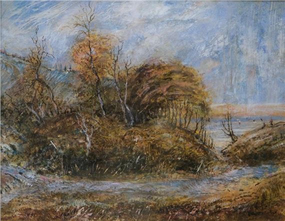 John Constable | Stream by a Beach with Figures (1810) | MutualArt