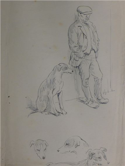 George Soper | SOPER, GEORGE (1870-1942) British, Man and Dog, ink ...