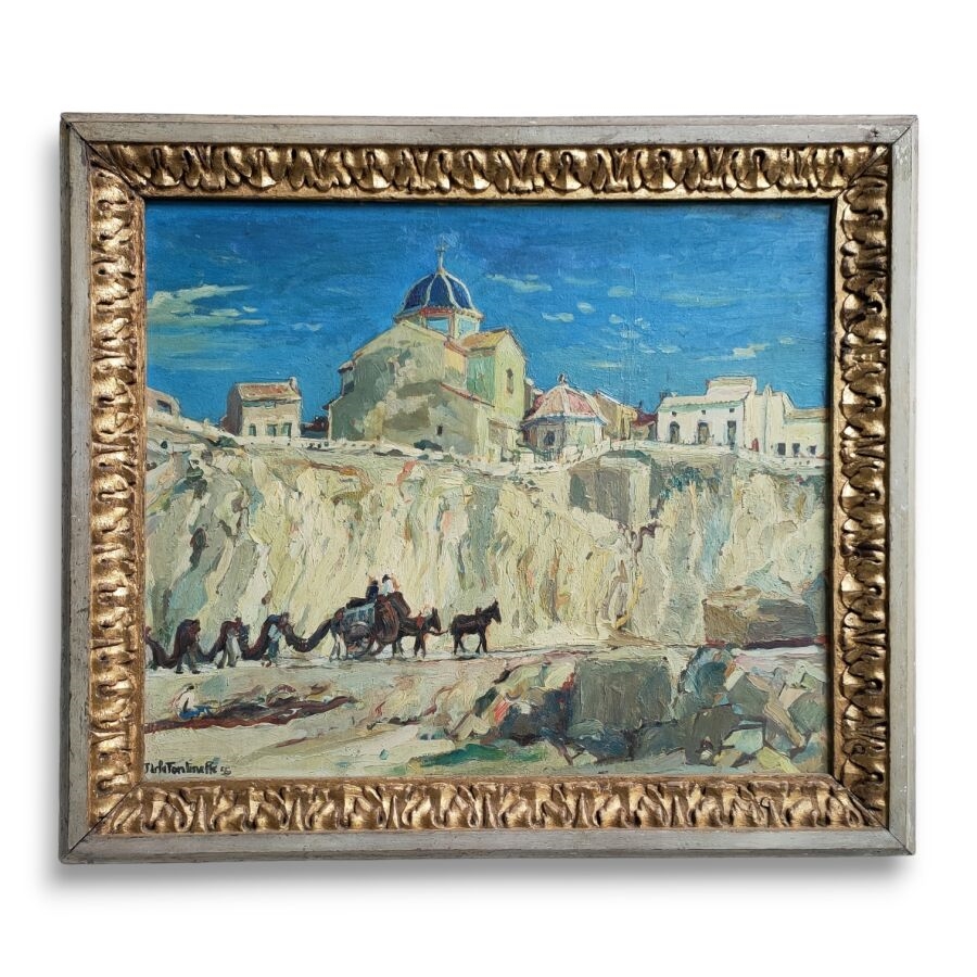 Jean de la Fontinelle | Benidorm, 1959. Huile sur carton signée et ...