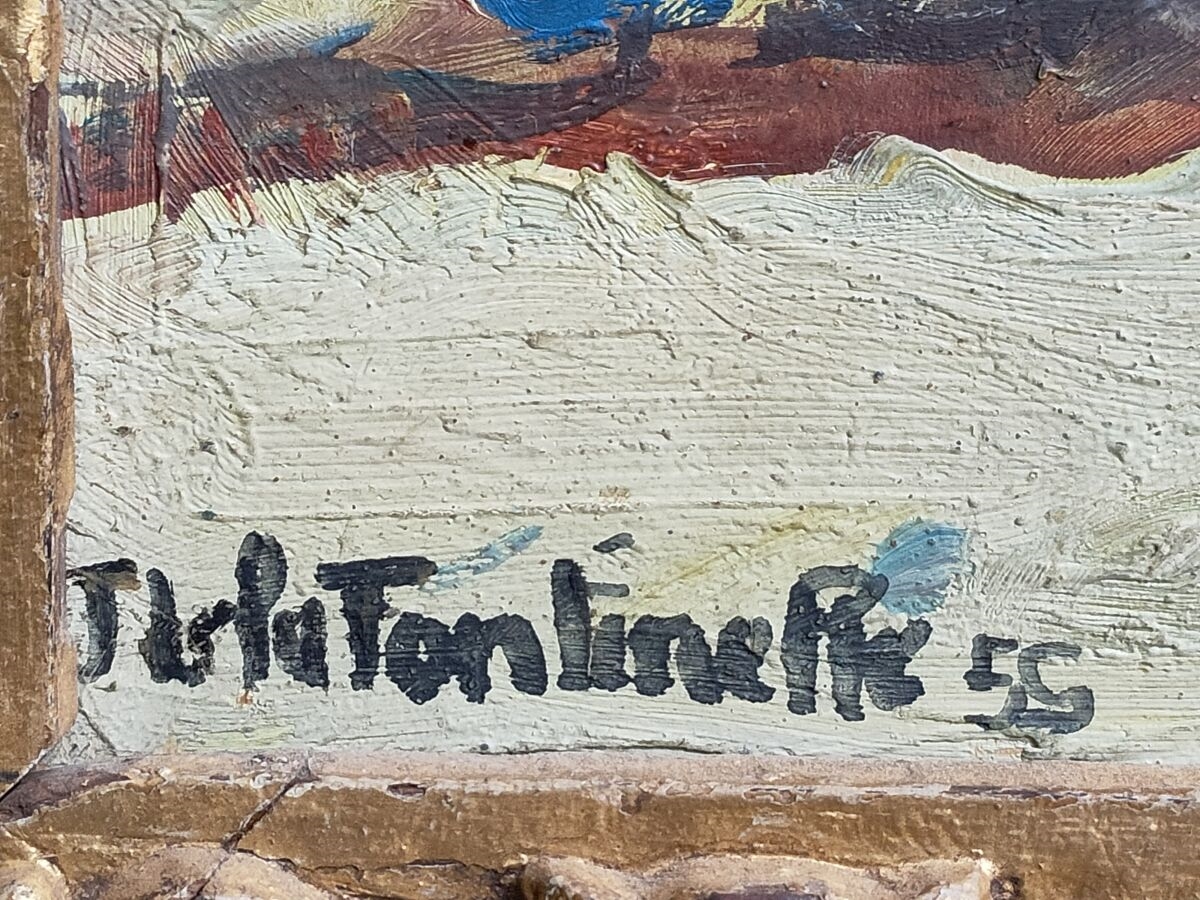 Jean de la Fontinelle | Benidorm, 1959. Huile sur carton signée et ...