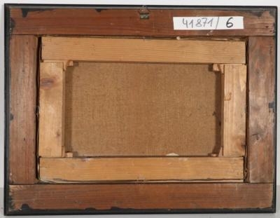 Hugo Engl | Zwei Zwerge am Bachrand mit einem Singvogel | MutualArt