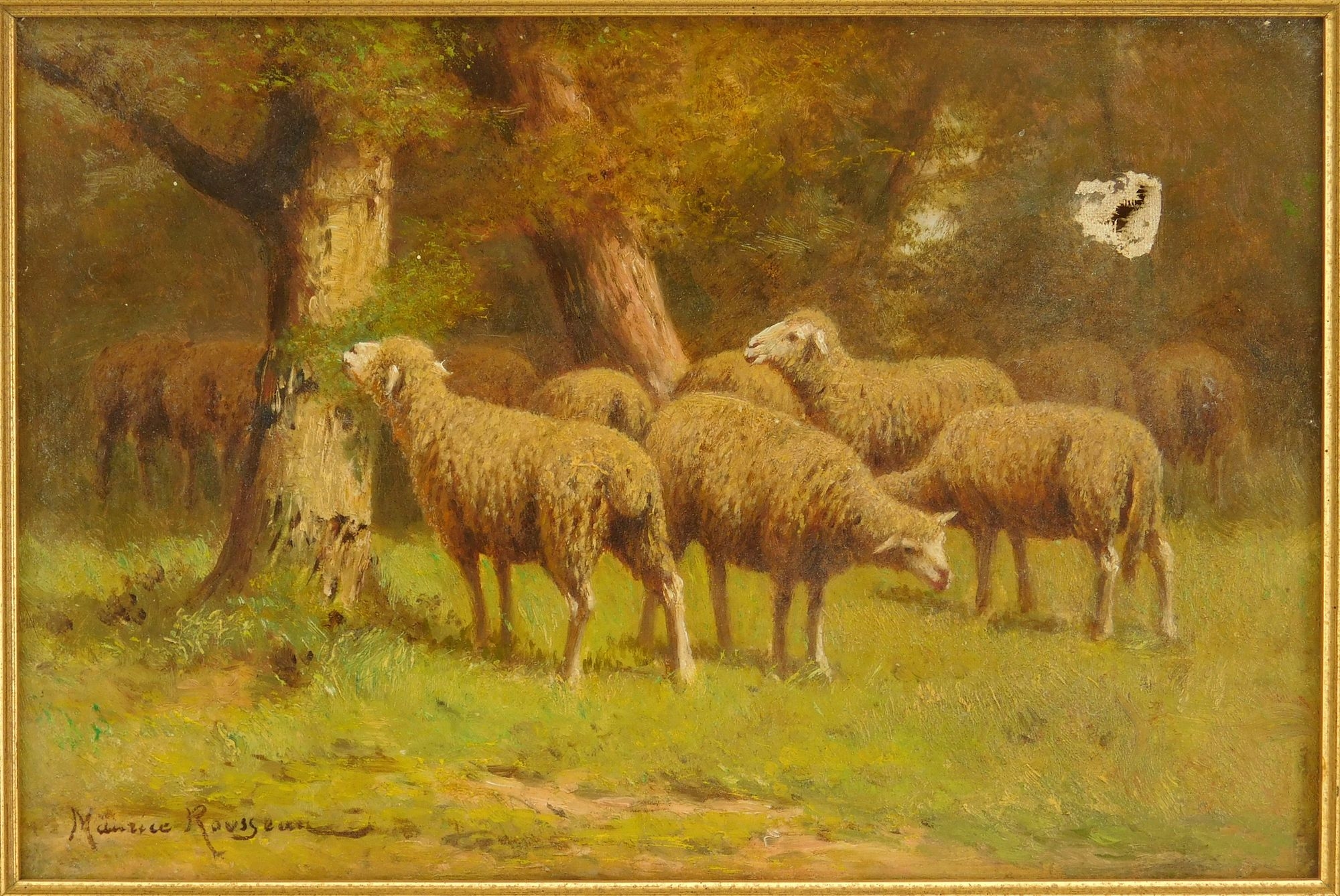 Maurice Brenier Rousseau | Sheep in Landscape | MutualArt