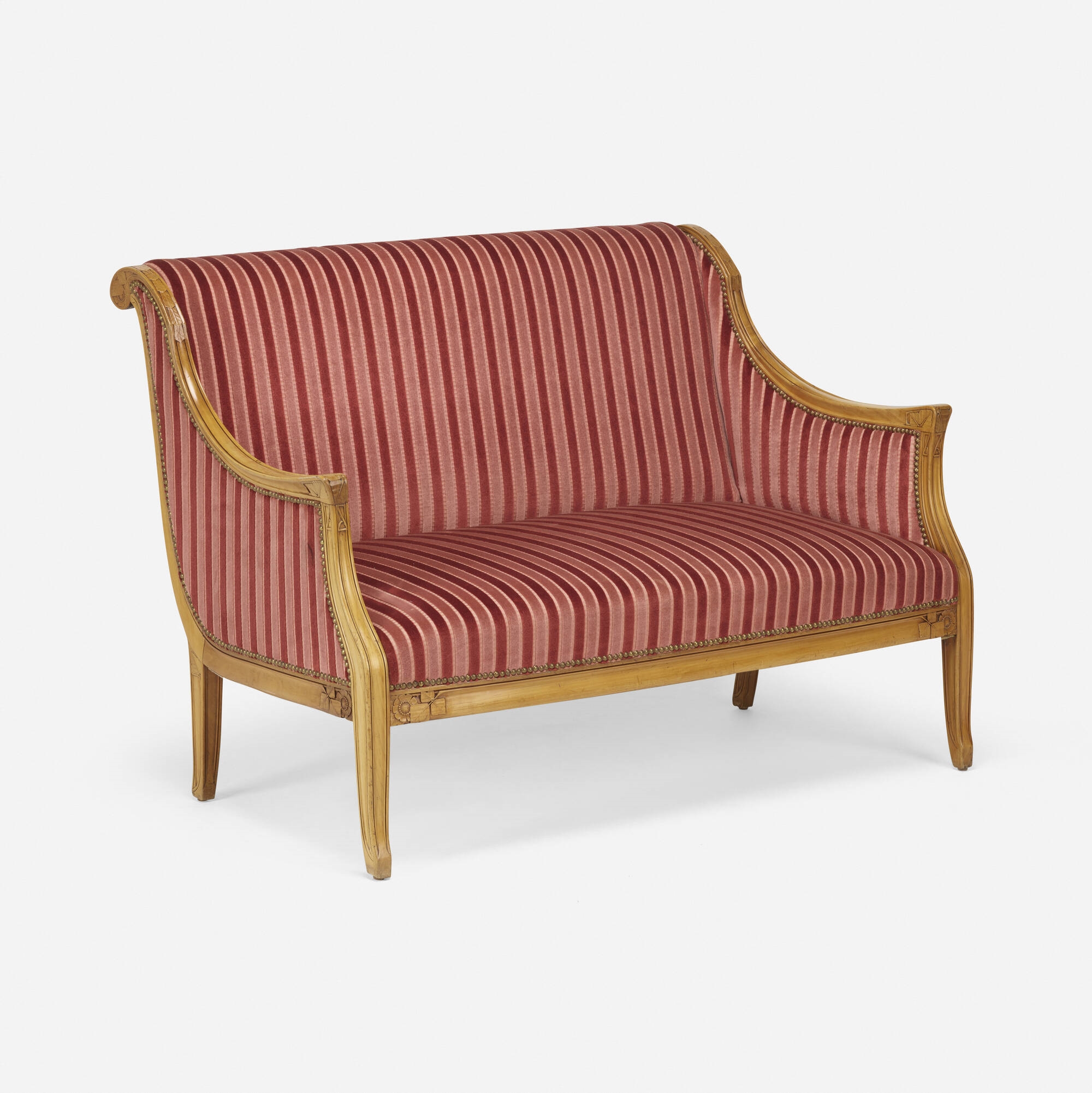 Léon Jallot | Art Deco settee with carved flowers and leaves (1912 ...