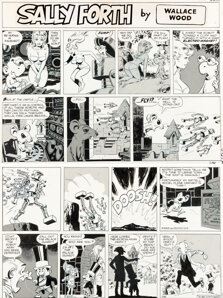 Wallace Wood | Sally Forth #S39 Comic Strip Original Art (Wood and Richter, 1972) | MutualArt