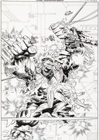 Joe Kubert | Incredible Hulk #464 Silver Surfer Cover Original Art ...