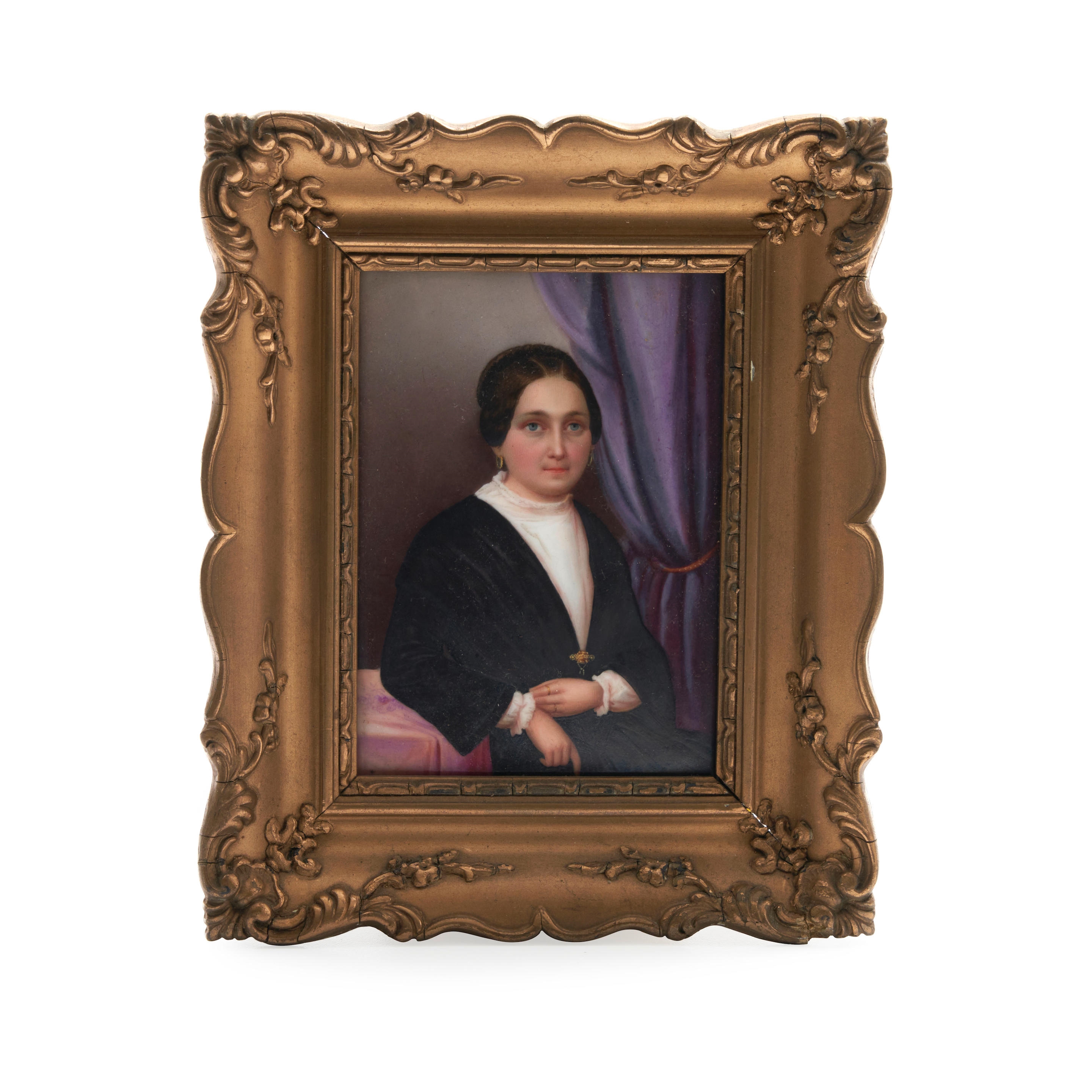 Jan Zachariáš Quast | PAINTED PORCELAIN PLAQUE MINIATURE OF A WOMAN ...