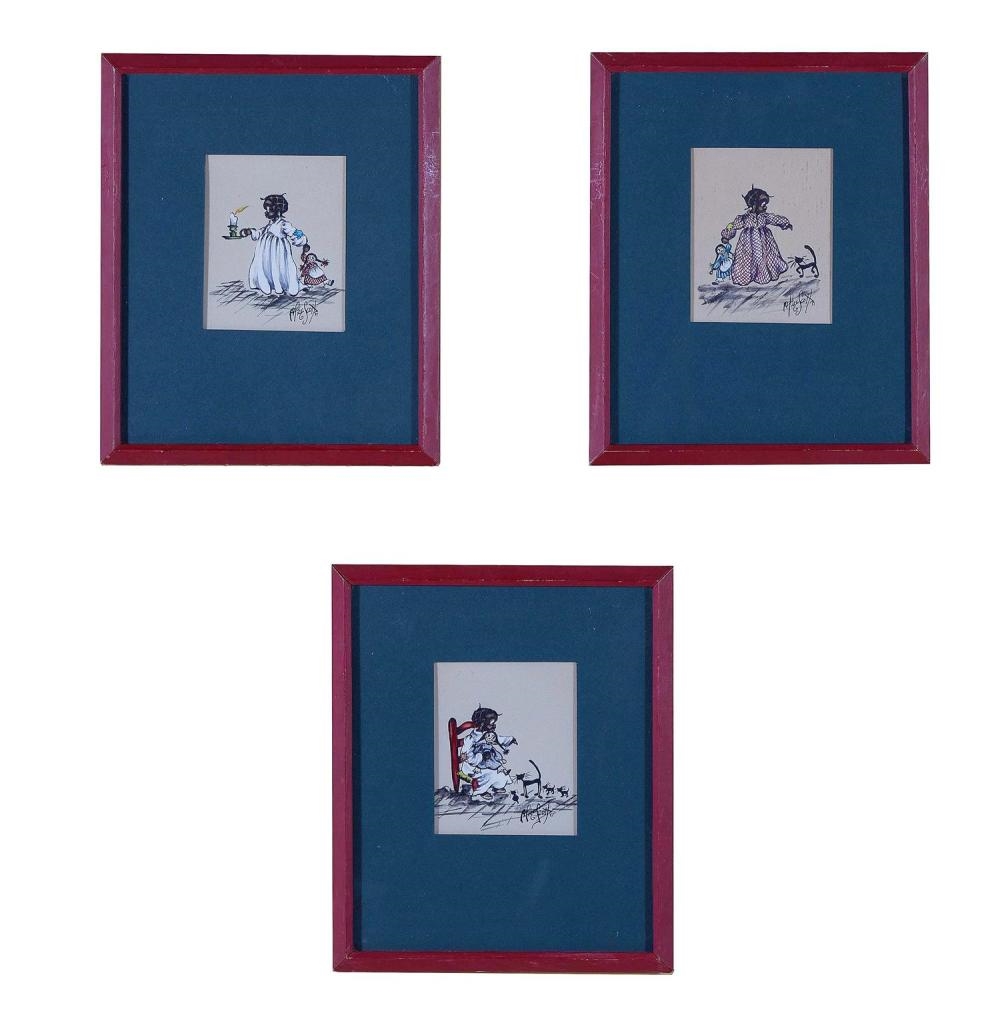 Alice Scott | three works: YOUNG GIRLS WITH DOLLS (1951) | MutualArt