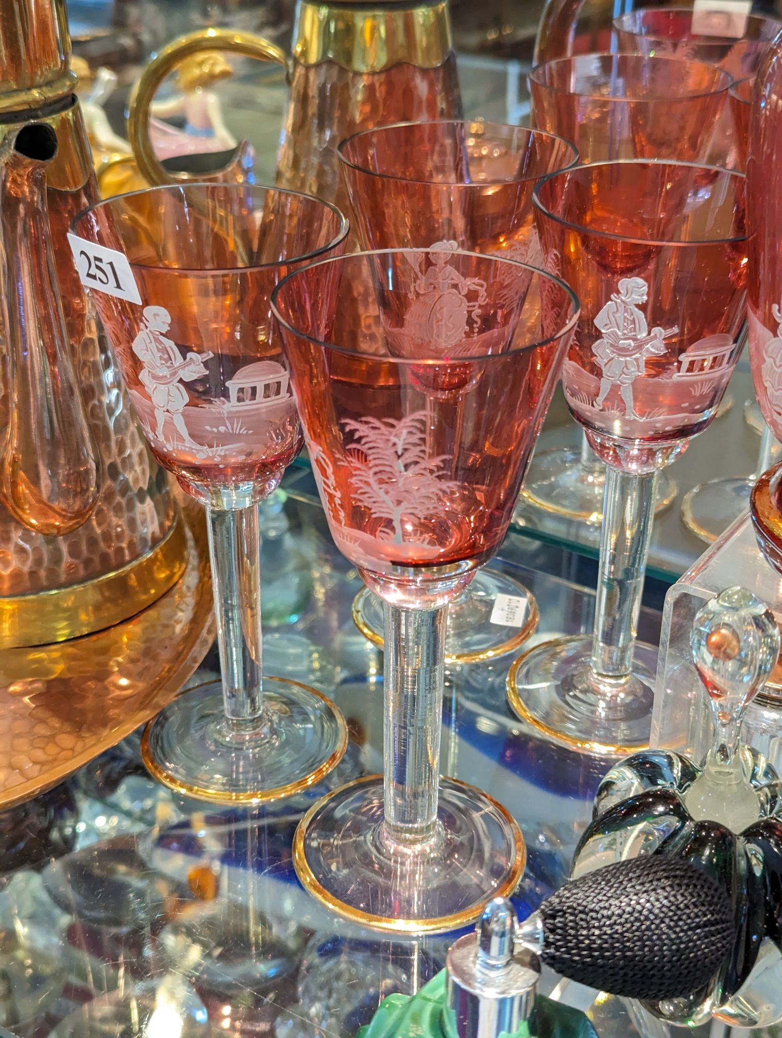 Mary Gregory | MARY GREGORY STEM GLASSES | MutualArt