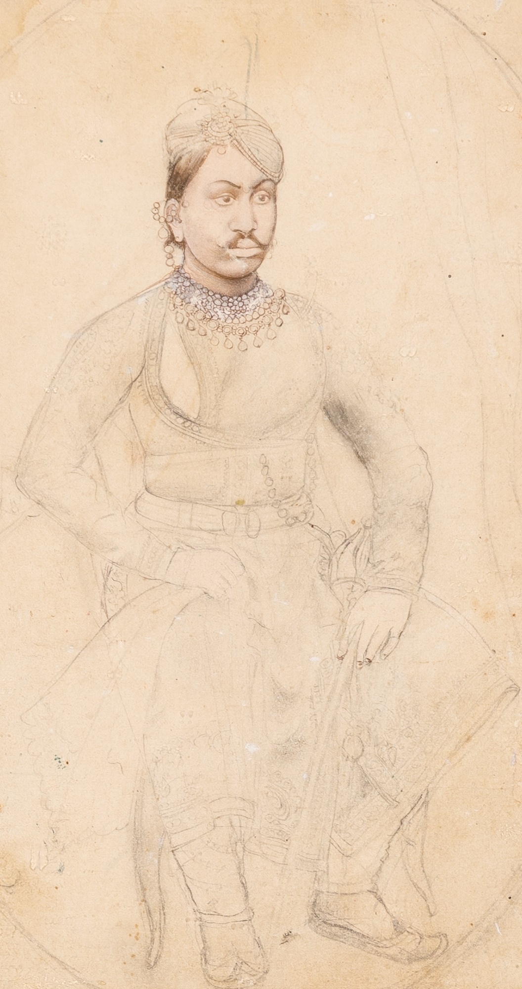 Indian School, 18th Century | An Indian School Drawing of a Prince 18th ...