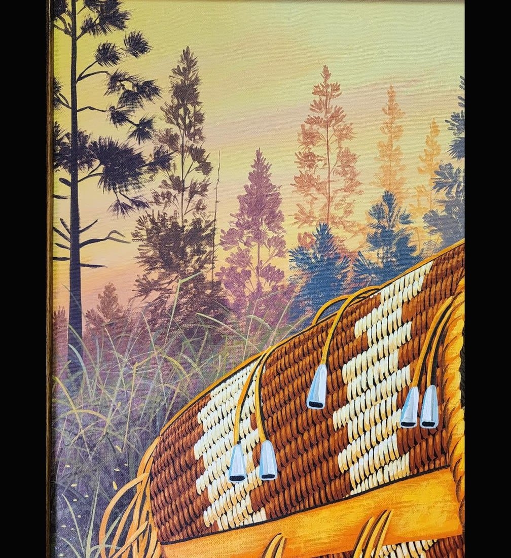 Jackie Black | Apache Burden Basket Native American Painting By Jackie ...