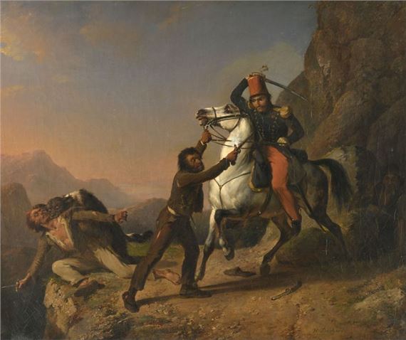 Henri-Joseph Boichard | The attack of the brigands | MutualArt