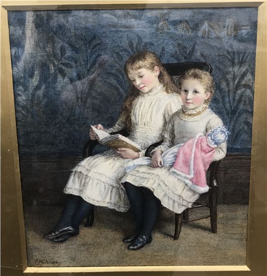 Caroline Paterson Sharpe | A little girl carrying a basket of flowers ...