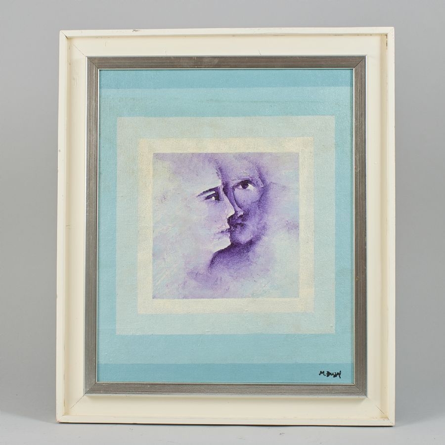 Mario Duzel | faces. Signed. Oil on canvas | MutualArt