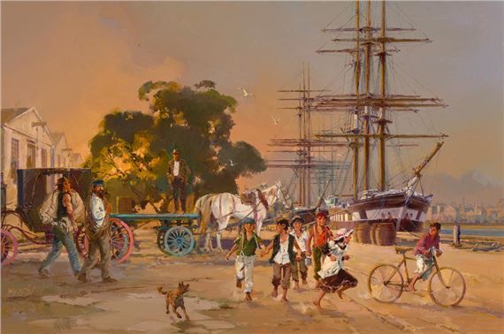 Bob Booth | Children at Circular Quay | MutualArt