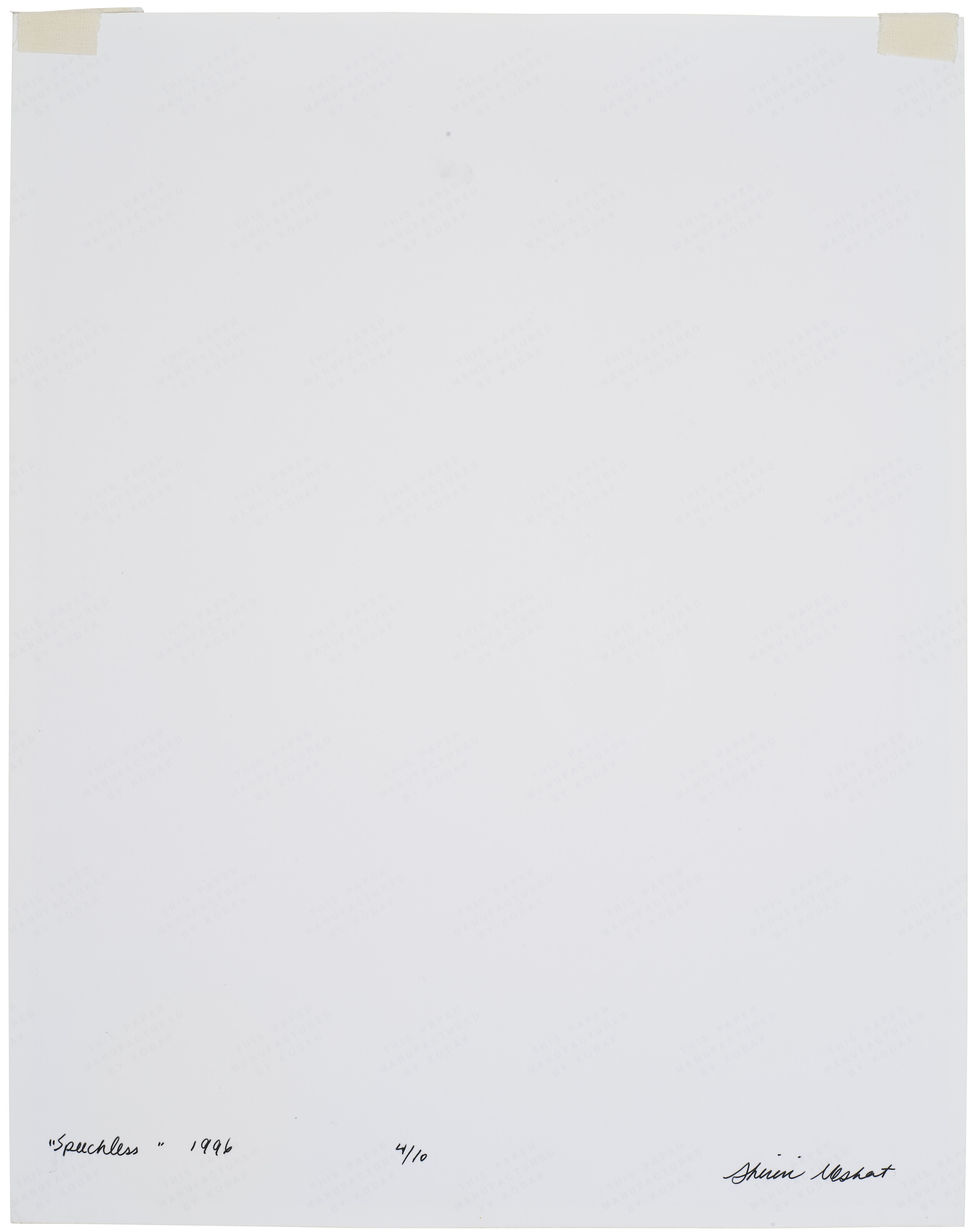 Shirin Neshat | Speechless, 1996 (1996) | MutualArt